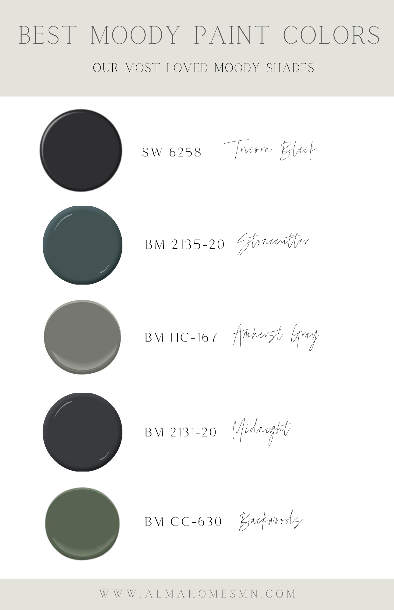 The Best Moody Interior Paint Colors For Your Home | Alma Homes