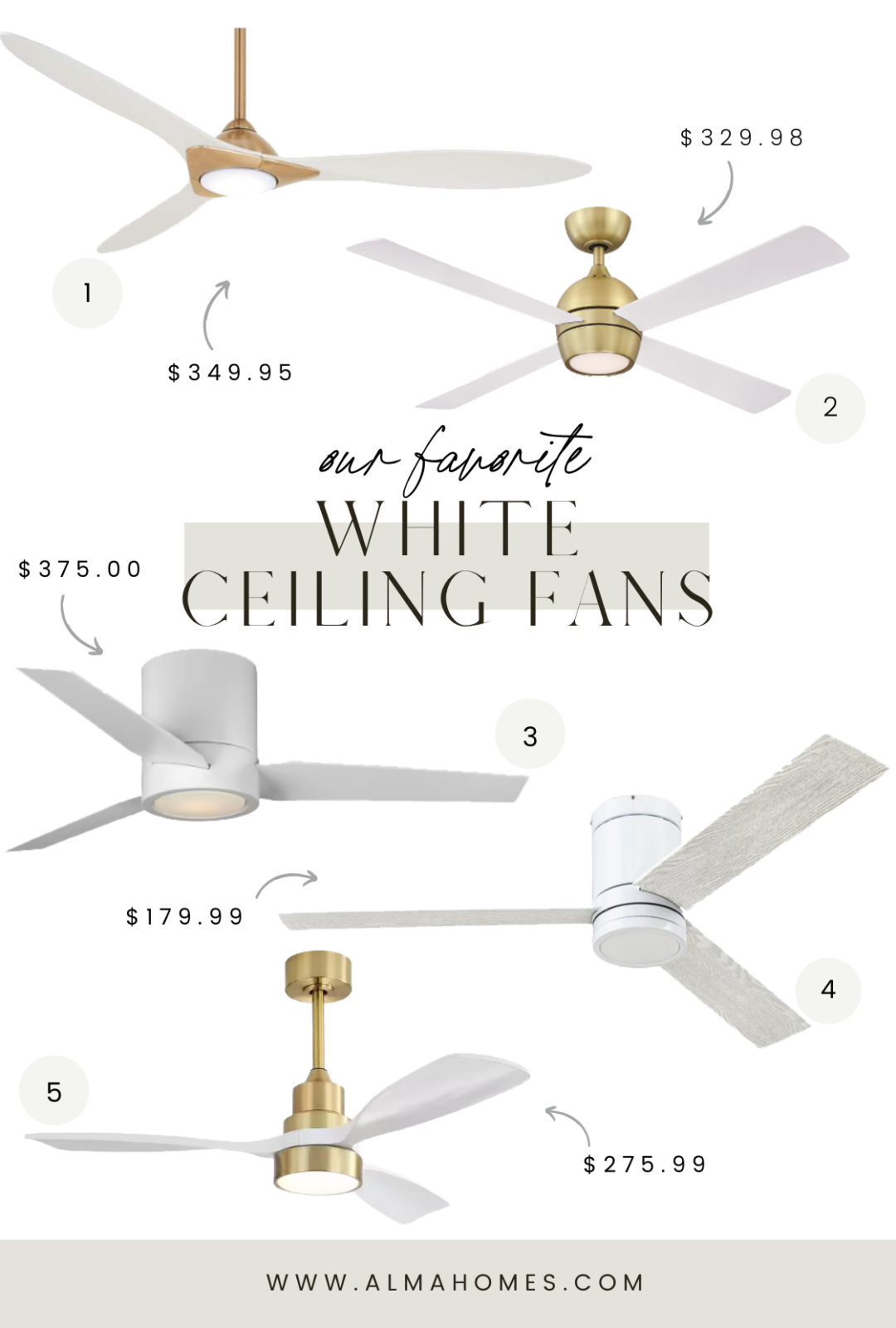 The Best Ceiling Fans that Aren’t Ugly | Alma Homes
